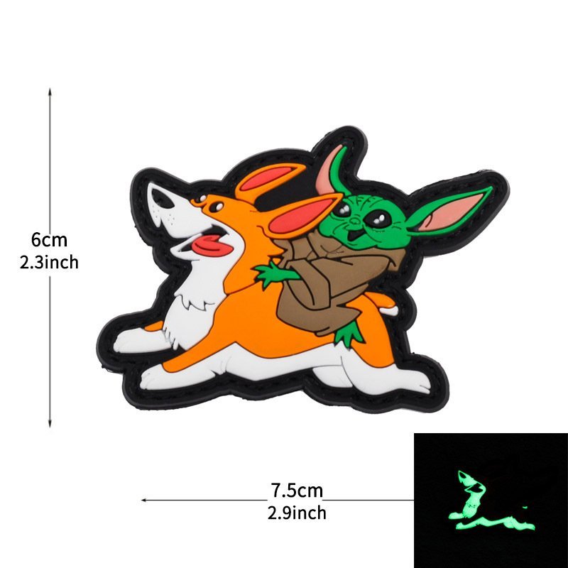 Patch Velcro Baby Yoda & Corgi – Cute Tactical Duo | Echipament tactic ...